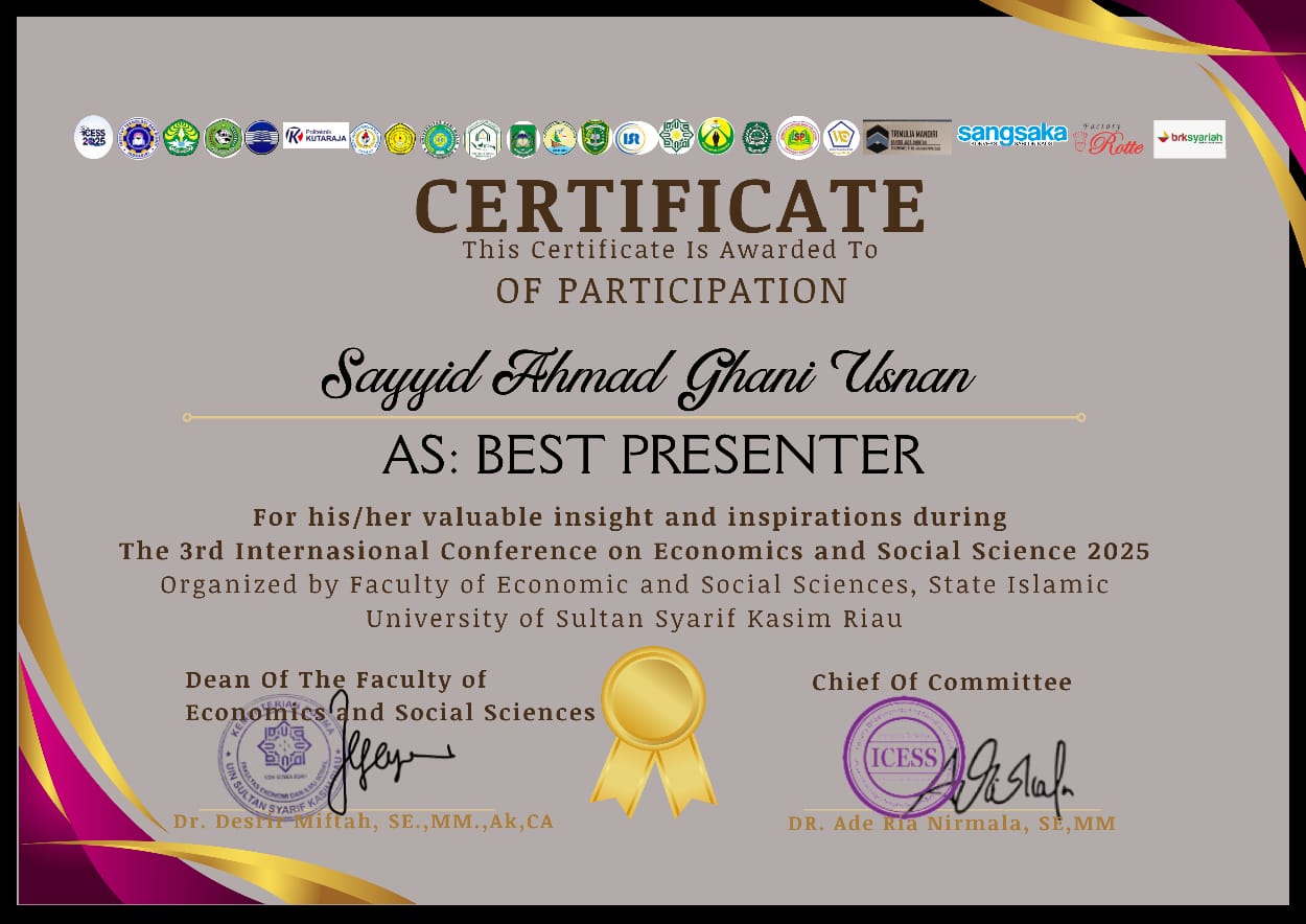 Mahasiswa FEB UIR Raih Penghargaan Best Presenter pada Konferensi Internasional ICESS 2025 ...